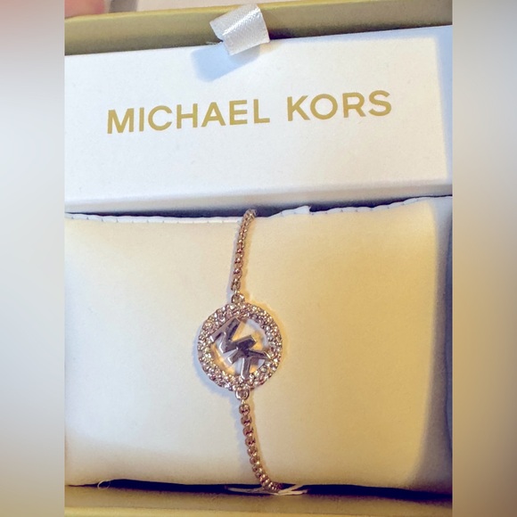 Michael Kors | Jewelry | Michael Kors Gold Pave Slider Halo Bracelet ...